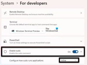 How to run Sudo Command in Windows 11/10