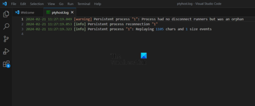 The terminal process failed to launch in VS Code