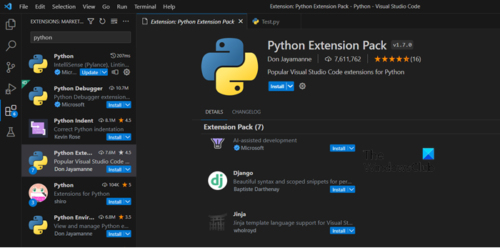 How to install Python in VS Code