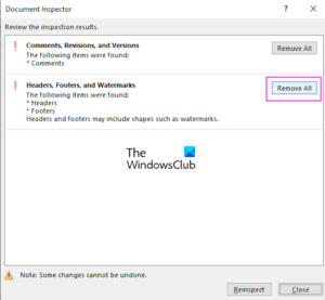 How to remove Header and Footer in Word?