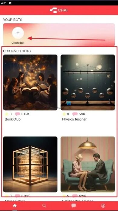 How to use Chai AI app on Windows PC