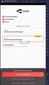 How to use Chai AI app on Windows PC