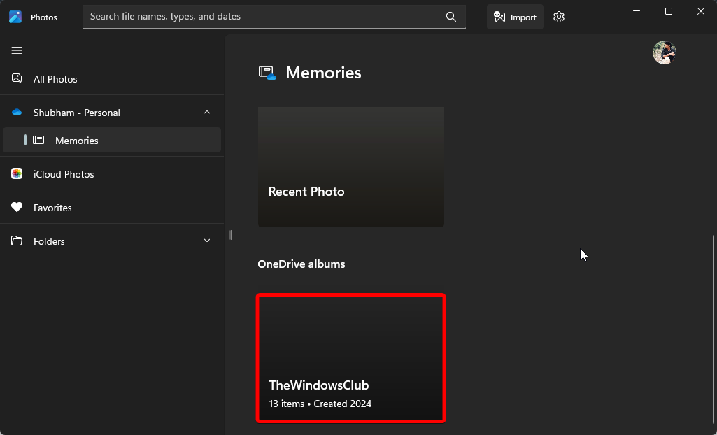 Move photos from Photos Legacy to new Photos app in Windows 11