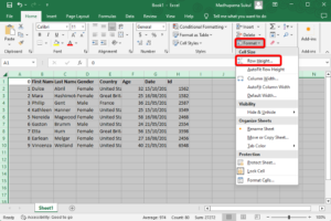 How to make all Cells the same size in Excel and Google Sheets