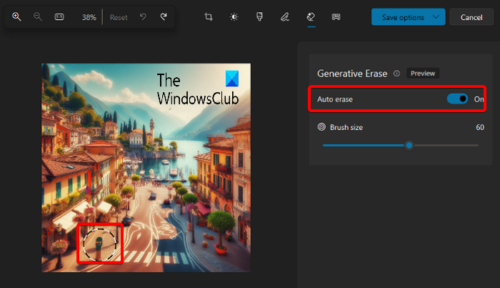 How to use Generative Erase in the Photos app of Windows 11