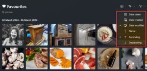 How to sort photos by Favorites in Windows 11