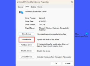 Universal Device Client Device not working in Windows 11