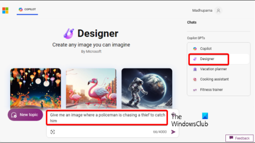 How to use Copilot to generate Images?