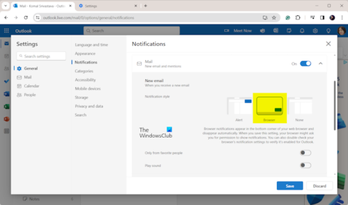 Outlook Web notifications not working [Fix]