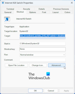 How to create an Internet Kill Switch on Windows 11/10?