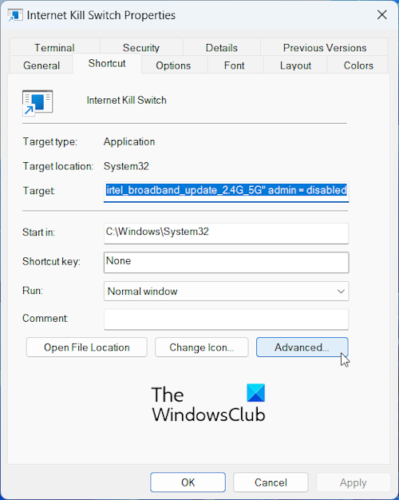 How to create an Internet Kill Switch on Windows 11/10?