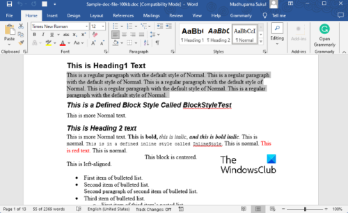 How to Select all or Specific words, lines or paragraphs in Word