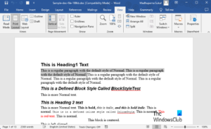 How to Select all or Specific words, lines or paragraphs in Word