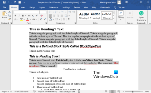 How to Select all or Specific words, lines or paragraphs in Word