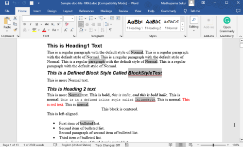 How to Select all or Specific words, lines or paragraphs in Word