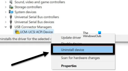 UCM-UCSI ACPI Device Driver Error in Windows 11/10