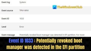 Event ID 1033: Potentially revoked boot manager was detected in the EFI ...