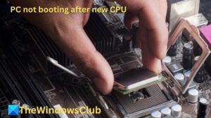 Windows PC not booting after new CPU