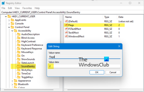 Flash screen during audio notifications in Windows 11