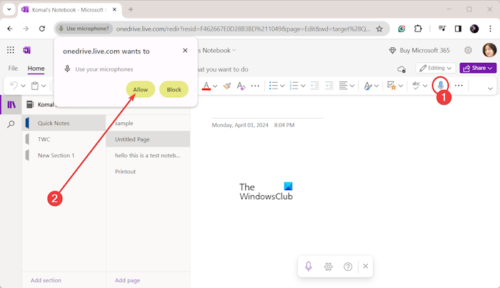 Dictation not working or showing in OneNote [Fix]
