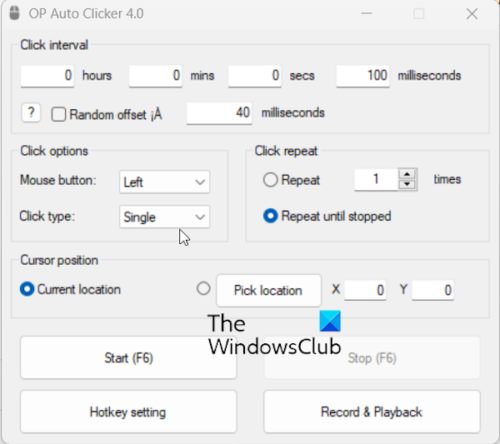Auto clicker not working in game on Windows PC