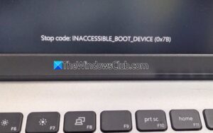 INACCESSIBLE BOOT DEVICE Blue Screen in Windows 11