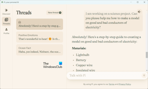 How to use Pi.AI on Windows PC?