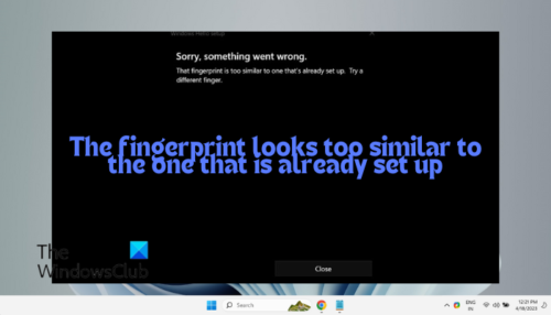 That fingerprint has already been set up on another account