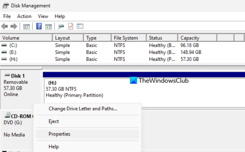 Policies tab missing for External Drive or USB drive on Windows 11
