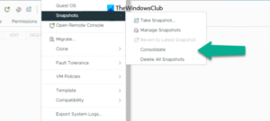 Virtual Machine disks consolidation is needed in VMware