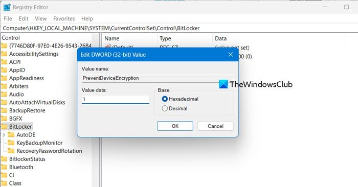 Disable Automatic Bitlocker Device Encryption During Installation On