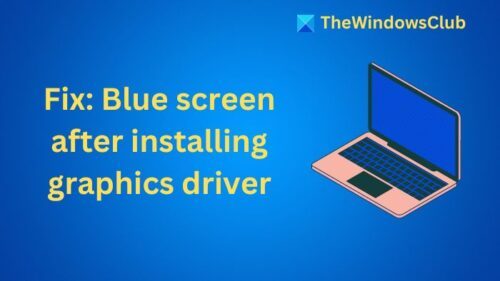 Fix Blue Screen after installing Graphics driver on Windows 11/10