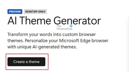 How to create AI theme for Edge