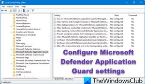 Configure Microsoft Defender Application Guard settings