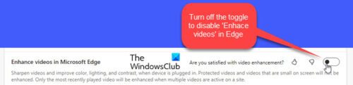 Disable or Enable Video Quality Enhancer in Microsoft Edge