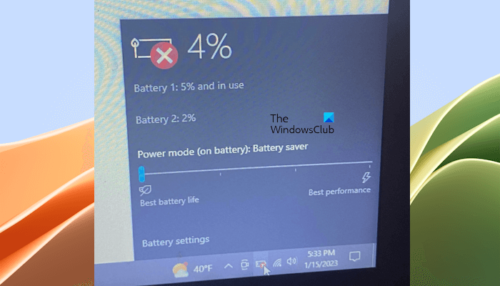 Red x on Battery icon in Windows 11/10 [Fix]