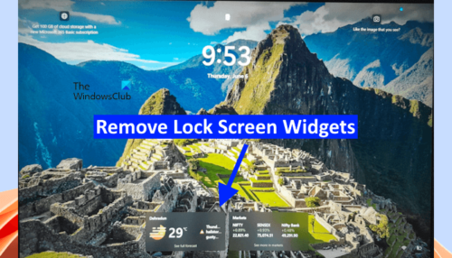 How to remove Lock Screen Widgets in Windows 11