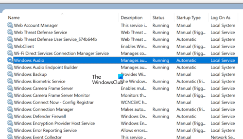 No Audio after Blue Screen in Windows 11/10