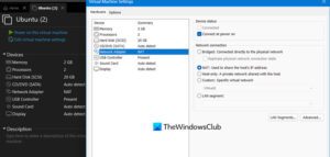 VMWare VM unable to connect to the Internet