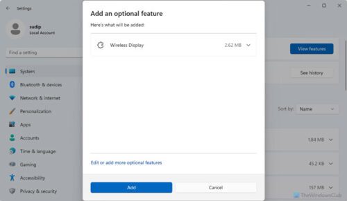 Connect app missing in Windows 11; How to install it?