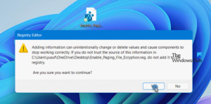 Enable Virtual Memory Paging File Encryption in Windows 11