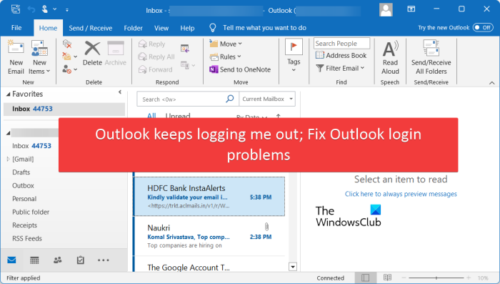 Outlook keeps signing me out [Fix]
