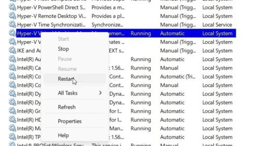 Fix Hyper-V Failed to change state with error 32788