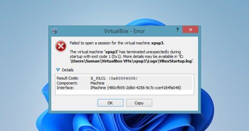 Virtual Machine has terminated unexpectedly during startup [Fix]