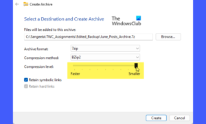 How to create 7z or TAR files from File Explorer in Windows 11