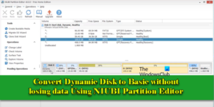 Convert Dynamic Disk to Basic without losing data: NIUBI Partition Editor