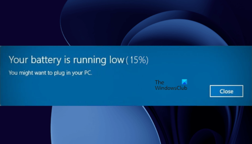 Laptop says Low battery message even when plugged in