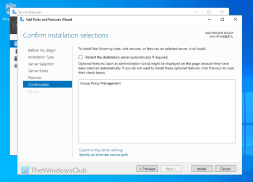 Add Group Policy Management Console in Windows Server 2022
