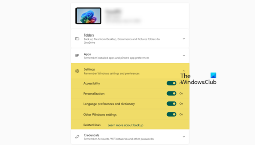 How to use Windows Backup app in Windows 11