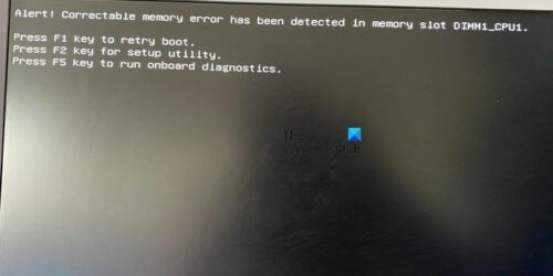Correctable memory has been detected in memory slot [Fix]